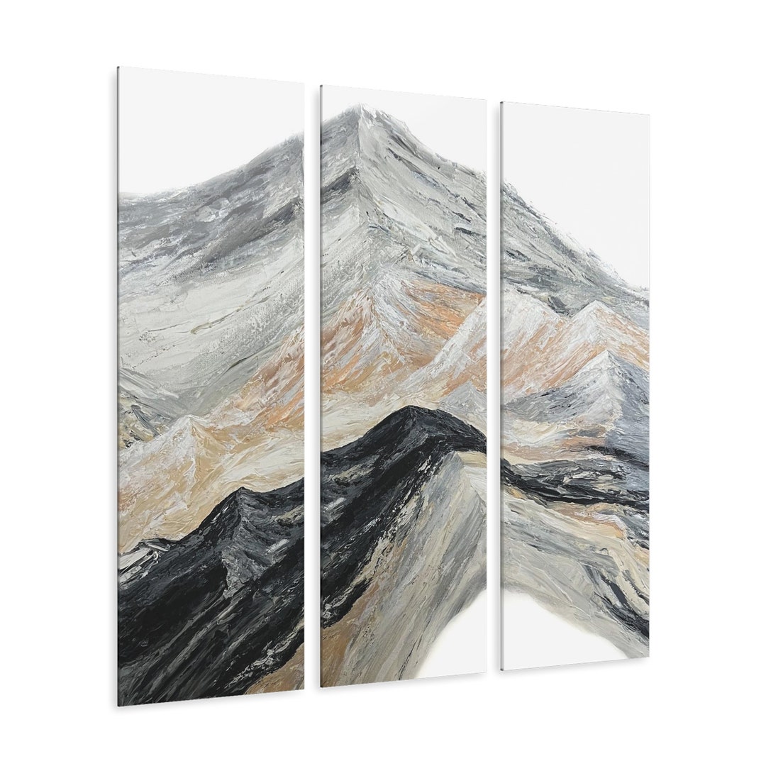 Triptych, Wall Art Set, Mountain Triptych, Acrylic Wall Art Set ...