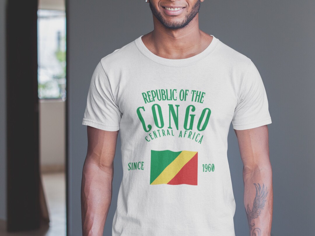 Colorfulof the Republic of Congo T-shirt, Republic of Congo Flag T ...