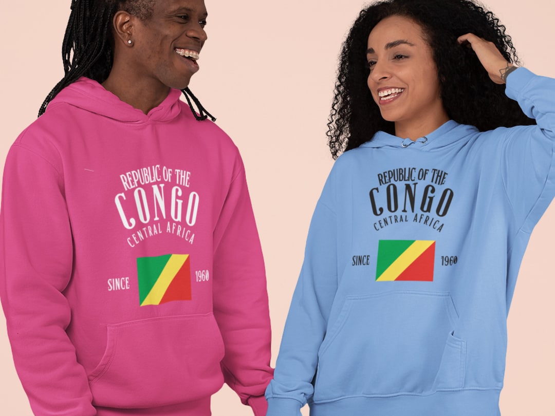Republic of the Congo Hoodie, Congo Flag Hoodie, Congolese Hoodie ...