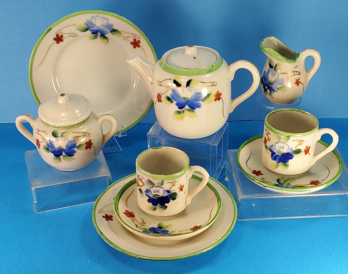 Vintage Made in Japan Child's Tea Set in Original Decorative Box - Etsy