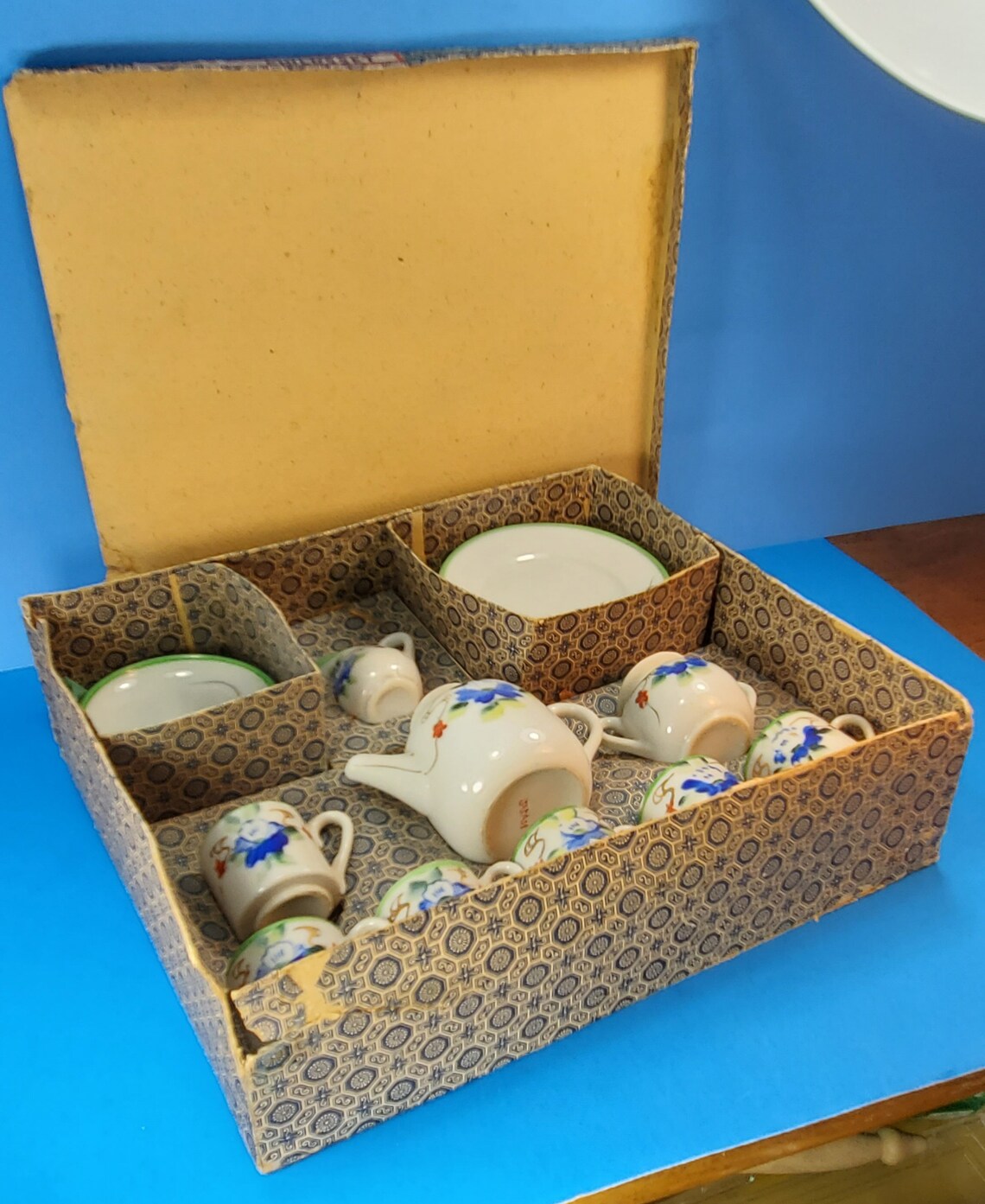 Vintage Made in Japan Child's Tea Set in Original Decorative Box - Etsy