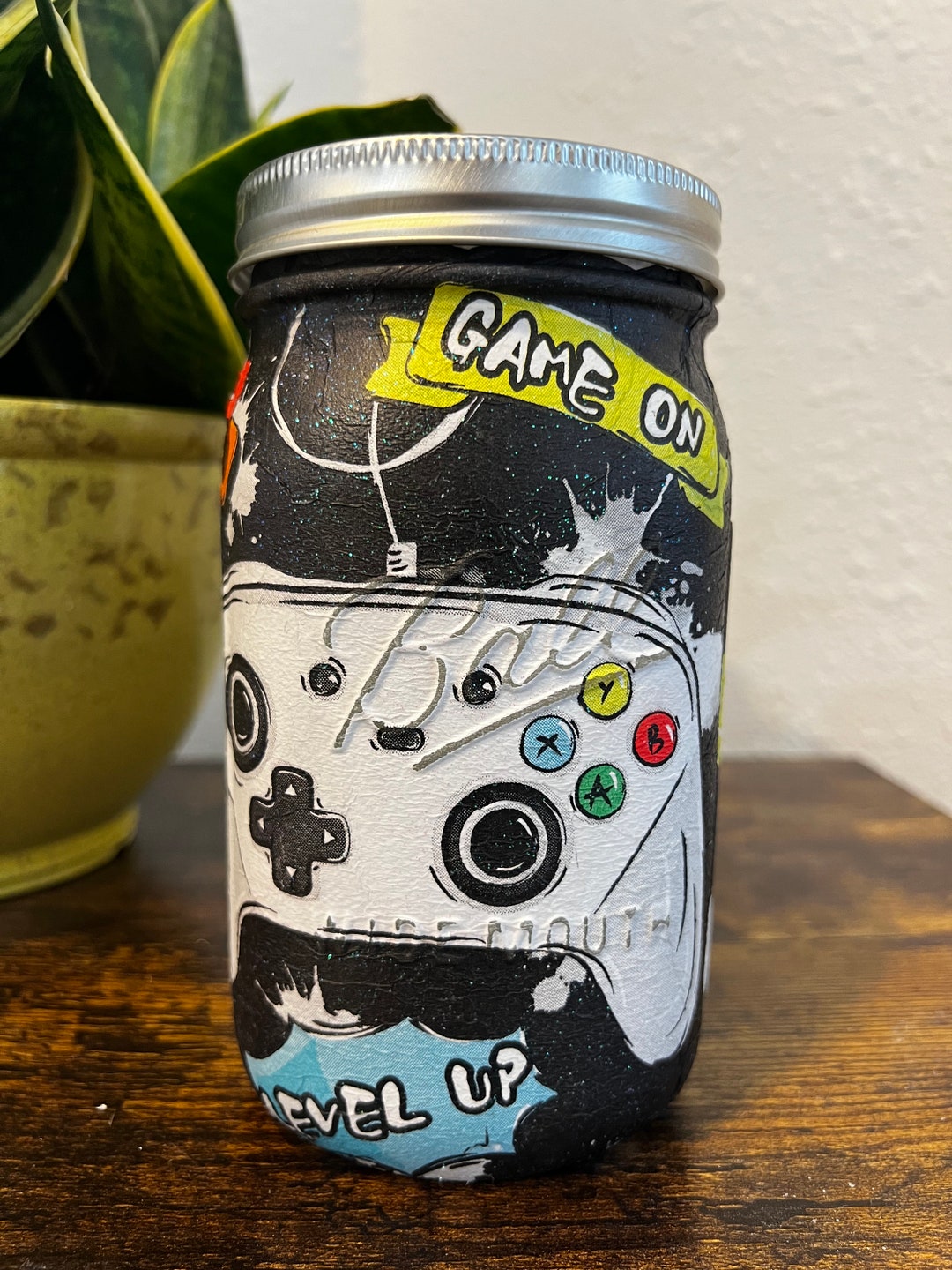 Gamer Mason Jar - Etsy