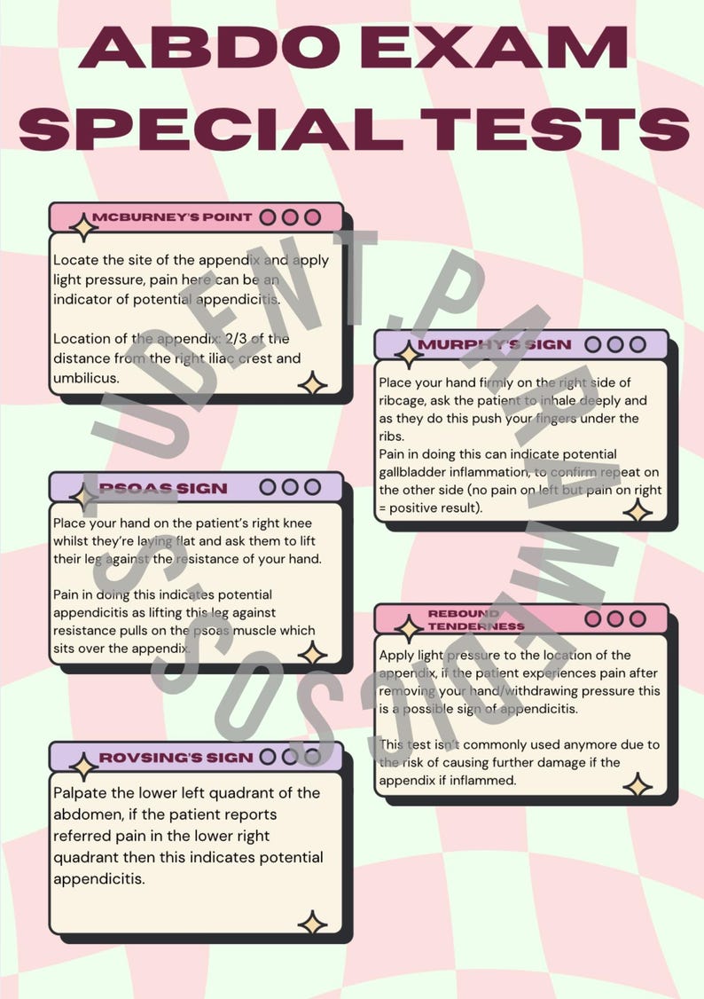 Abdominal Assessment - Student Paramedic Revision Worksheet - Etsy