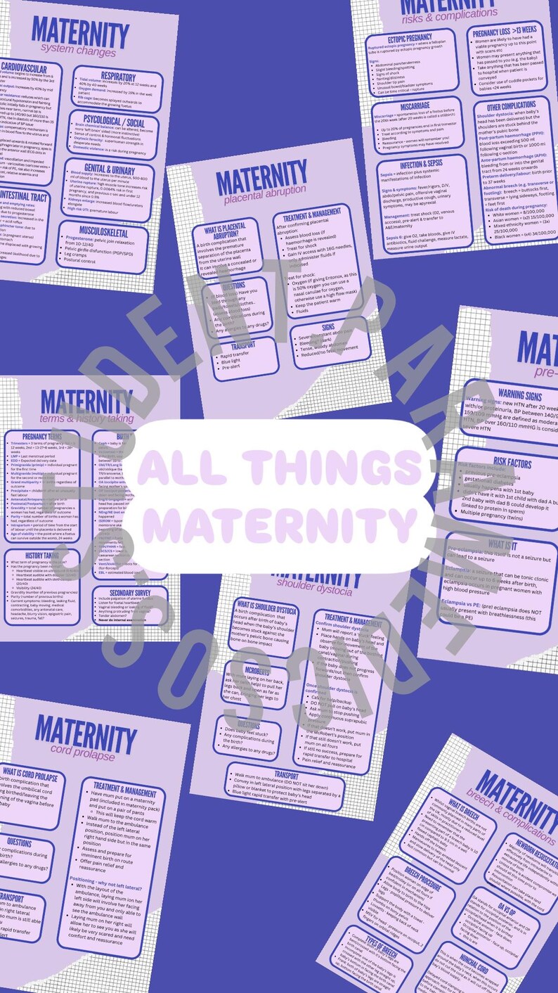 Maternity Assessment, Management, System Changes, Complications and ...
