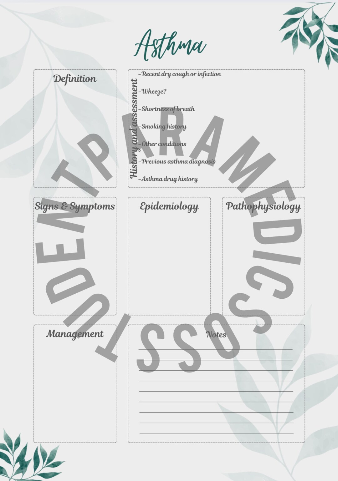 Chest Pain/respiratory Conditions - Student Paramedic Revision ...