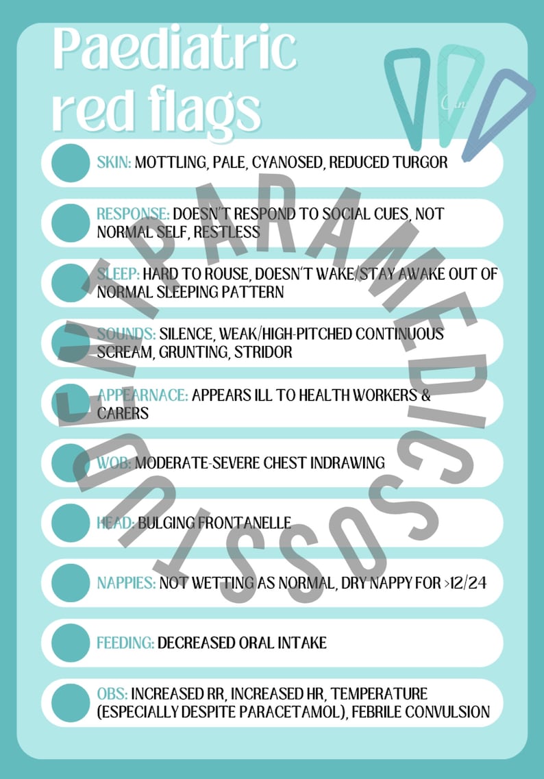 Paediatric Red Flags for Patient Assessment - Student Paramedic ...