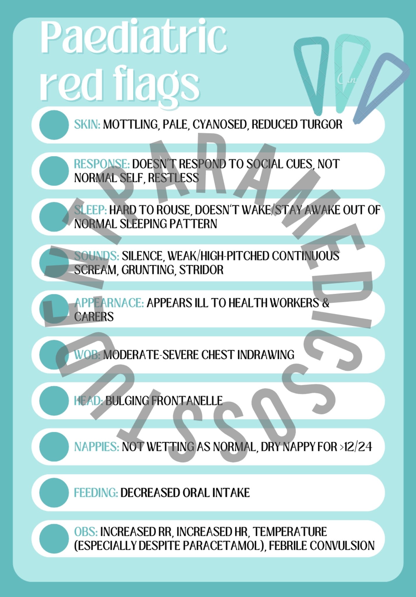 Paediatric Red Flags for Patient Assessment - Student Paramedic ...