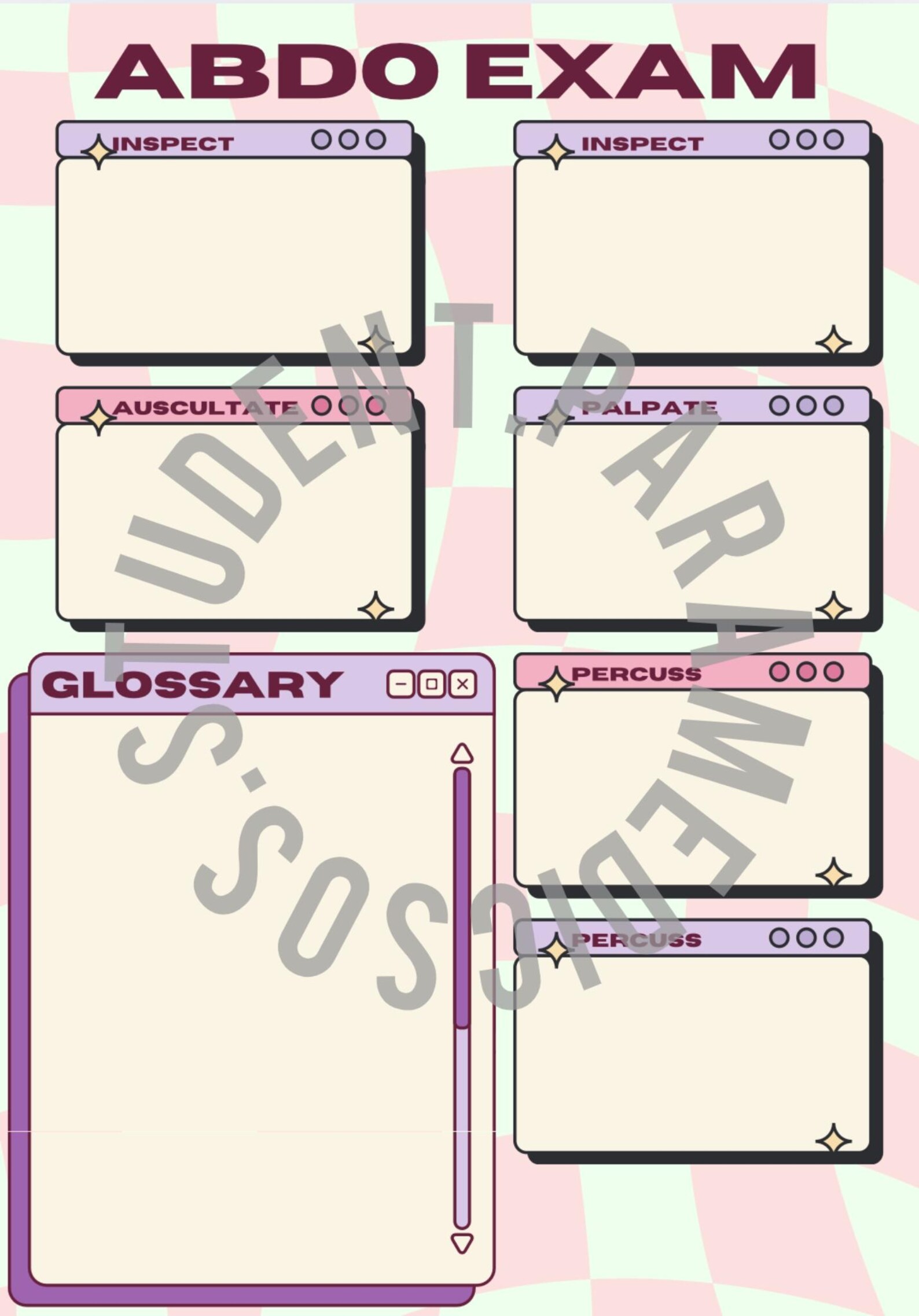 Abdominal Assessment - Student Paramedic Revision Worksheet - Etsy