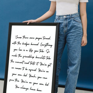 Taylor Swift Lyric Poster, You're on Your Own Kid, Swiftie Merch ...