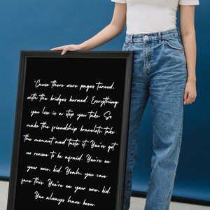 Taylor Swift Lyric Poster, You're on Your Own Kid, Swiftie Merch ...