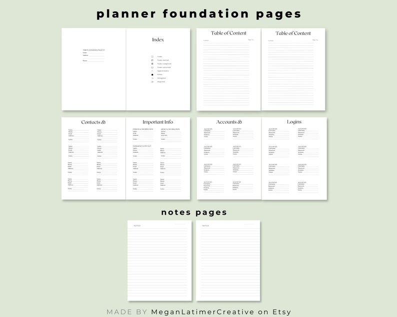 2024 Dated Weekly Planner Printable: Full Master Planner Yearly ...