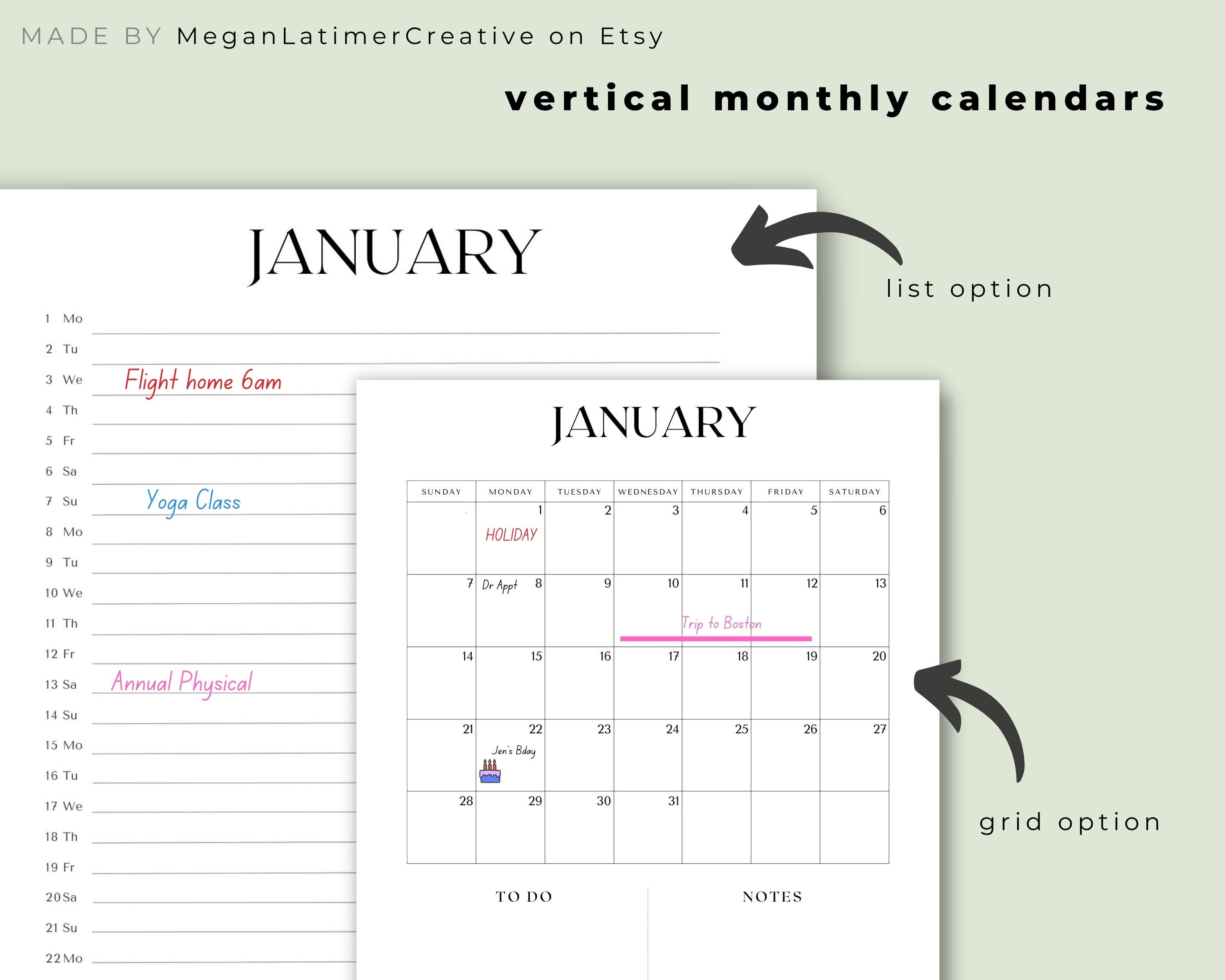 2024 Calendar Bundle, 2024 Master Planner Printable Pages, Sunday and ...
