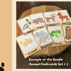 Printable Animal Flashcards/ Learning Flashcards / English Vocabulary ...