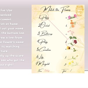 Printable Floral Bridal Shower Game/ Baby Shower Game/ Party Game ...