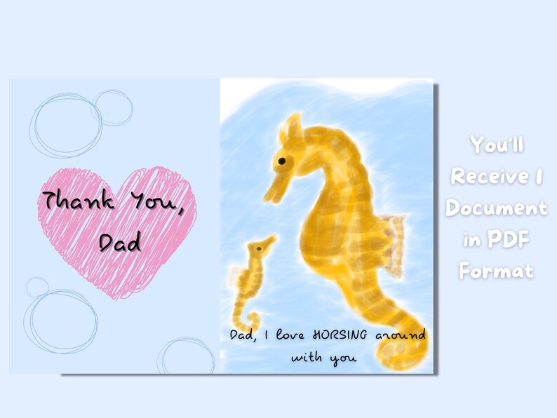 Printable Thank You Dad Card / Father's Day Card / - Etsy