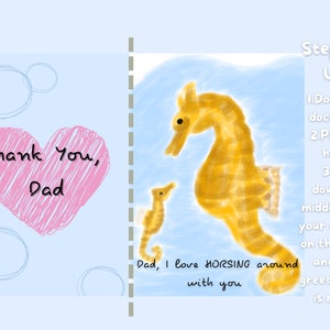 Printable Thank You Dad Card / Father's Day Card / Birthday Card Dad, I ...