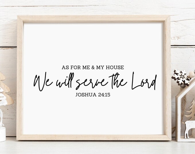 As for Me & My House We Will Serve the Lord Digital Download | SVG ...