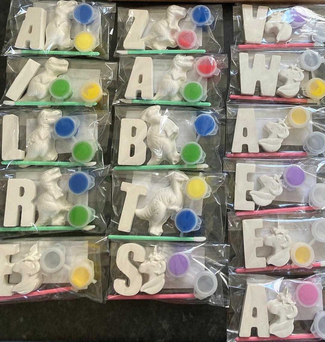 Personalised Paint Your Own Initial Kit, Craft Set, Ceramic Craft Kit ...