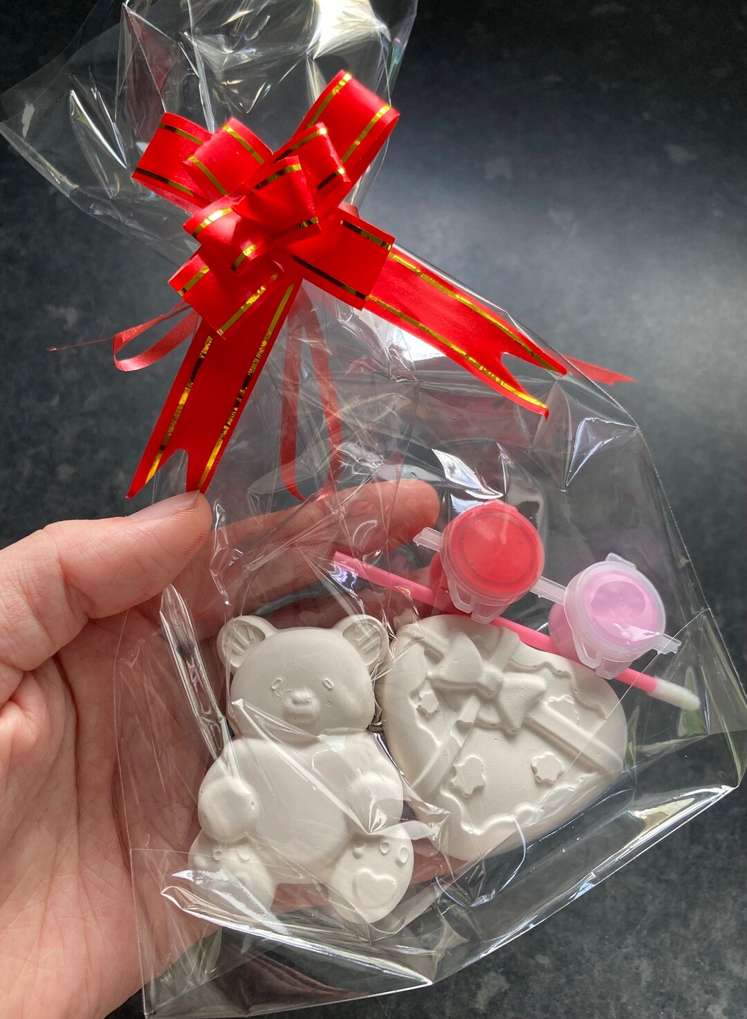 Paint Your Own Teddy Bear Party Bag, Childrens Crafts, Plaster of Paris ...