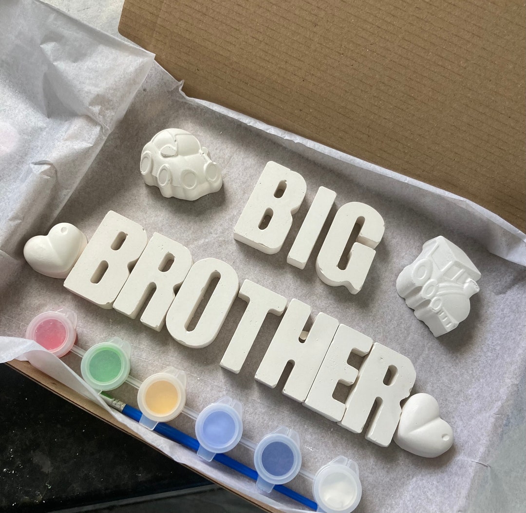 Personalised Big Brother Paint Kit: Plaster Letters Craft Activity Gift ...