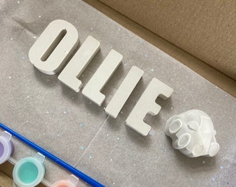 Paint Your Own Name Kit, Craft Set, Ceramic Craft Kit, Birthday Present ...