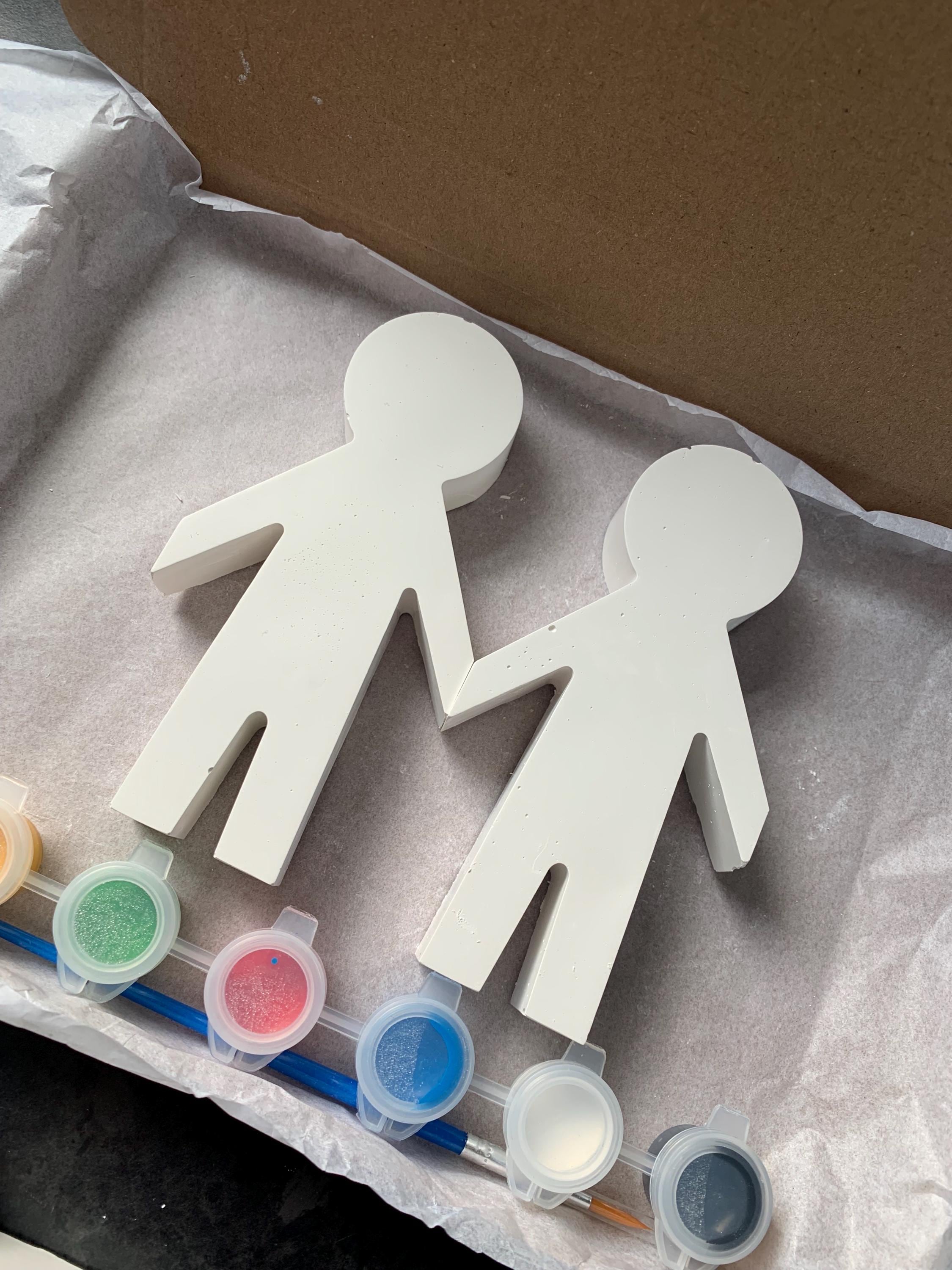 DIY Family Paint Kit: Plaster Figures, Personalised Craft Activity - Etsy