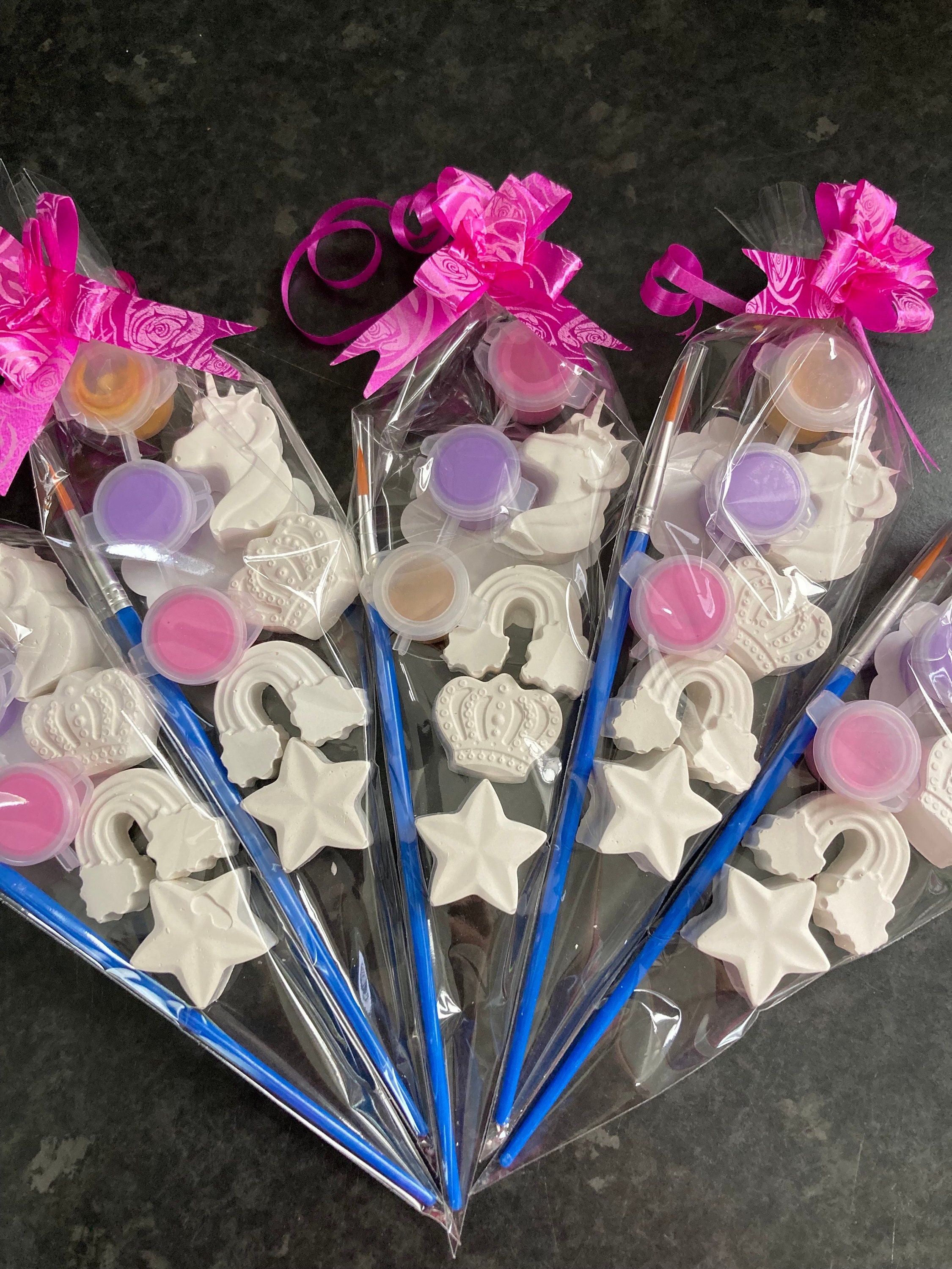Paint Your Own Plaster Figures: Unicorn Party Favor DIY Kit - Etsy