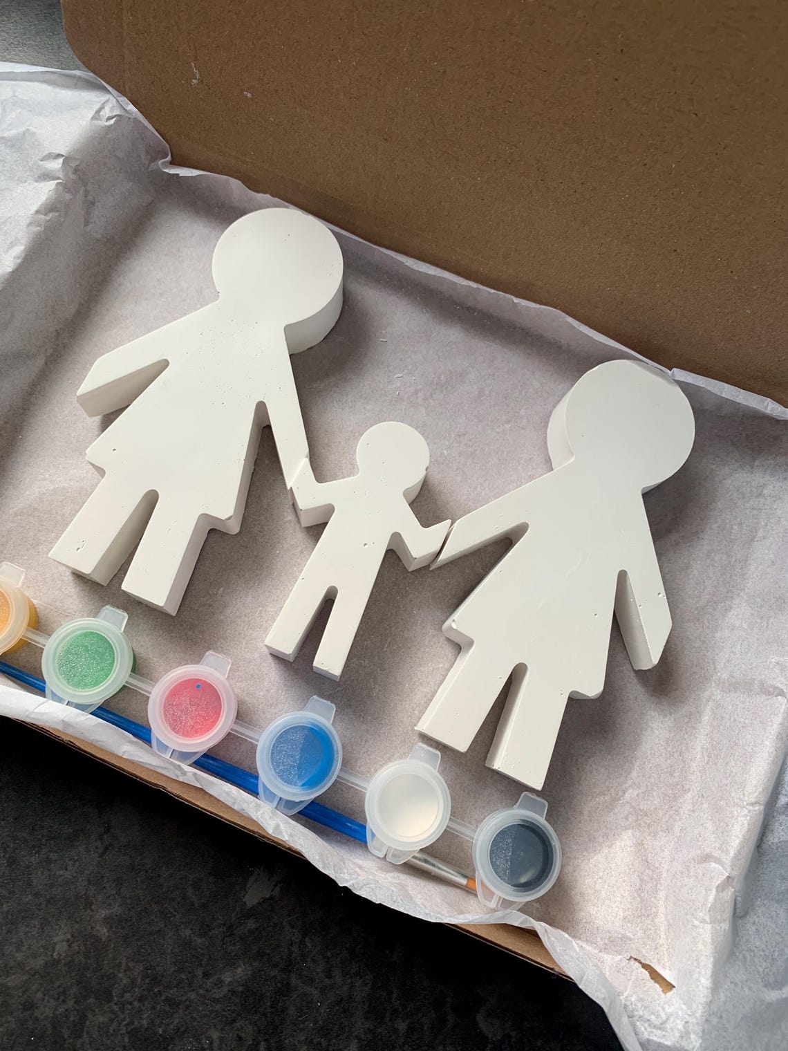DIY Family Paint Kit: Plaster Figures, Personalised Craft Activity - Etsy