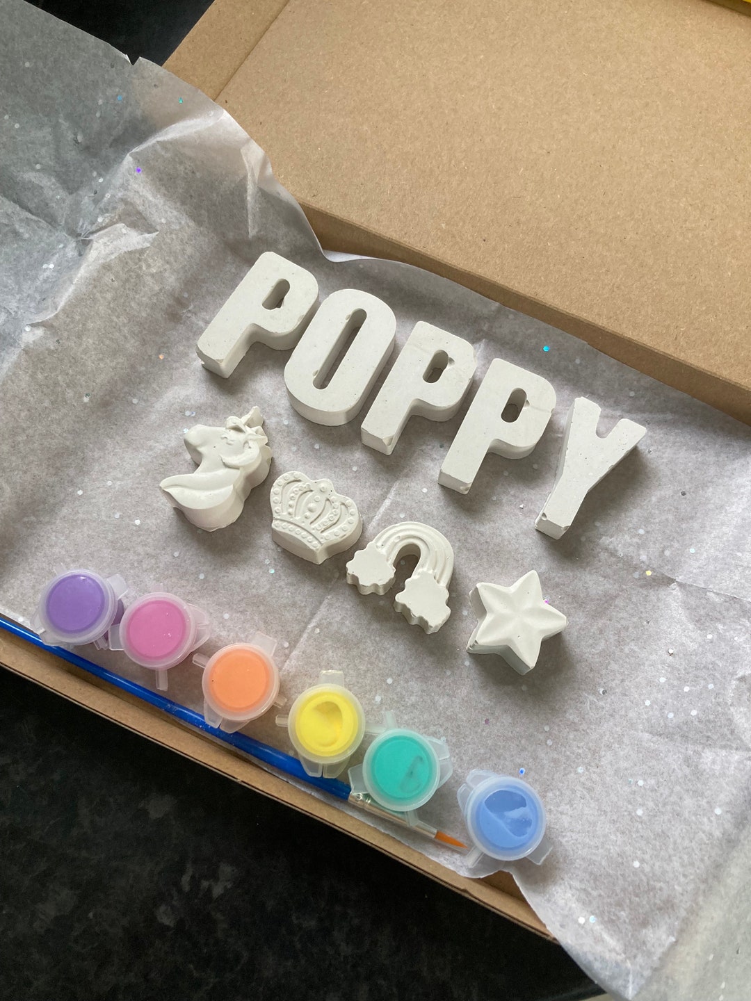 Paint Your Own Name Kit Craft Set Ceramic Craft Kit - Etsy UK