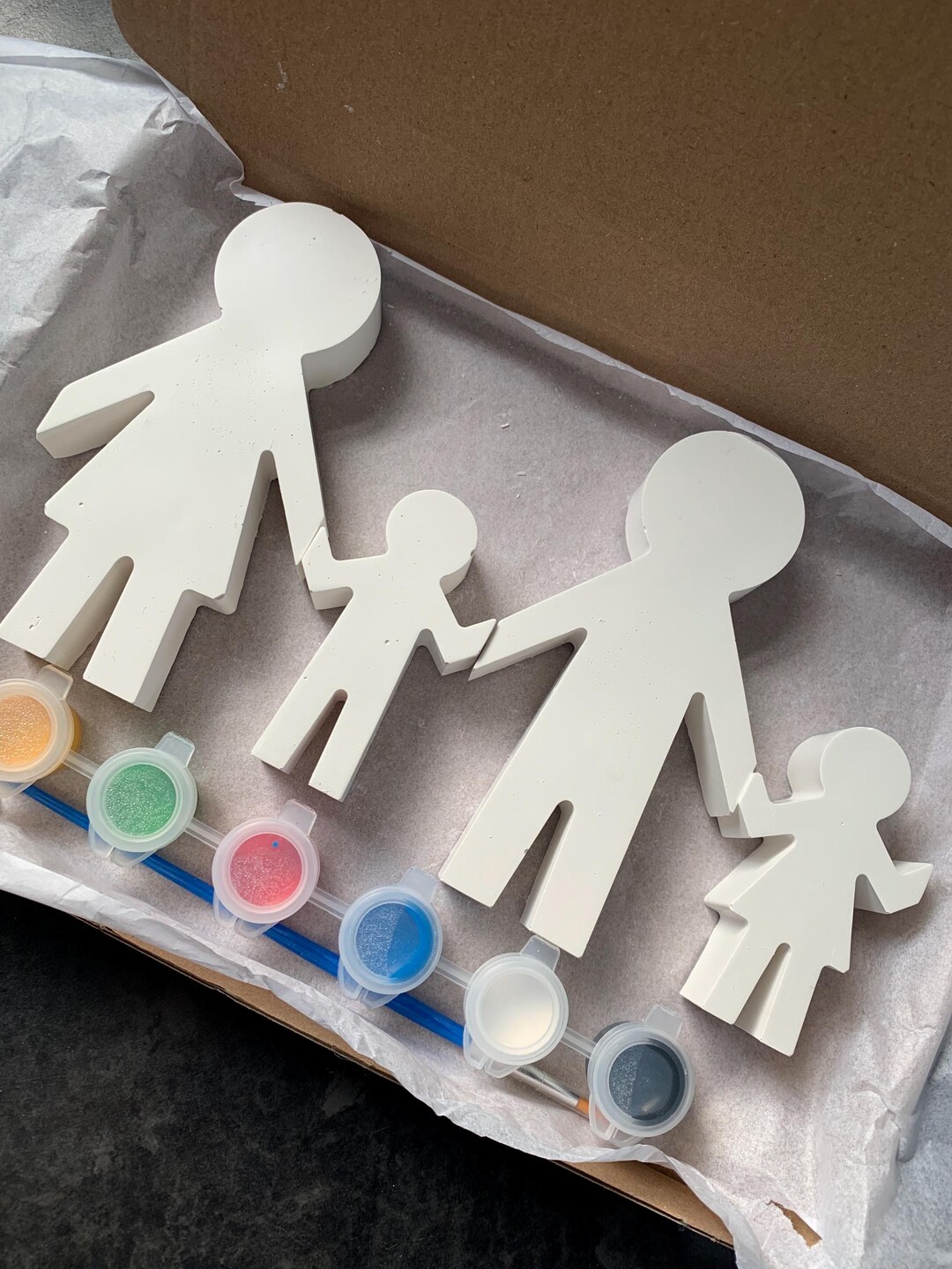 DIY Family Paint Kit: Plaster Figures, Personalised Craft Activity - Etsy