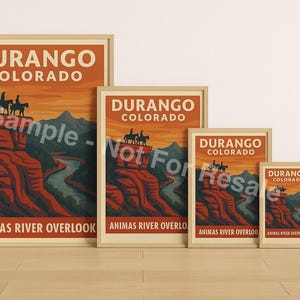 Animas River Overlook Printable Poster – Durango Colorado Wall Art ...