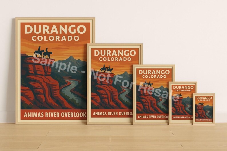 Animas River Overlook Printable Poster – Durango Colorado Wall Art ...