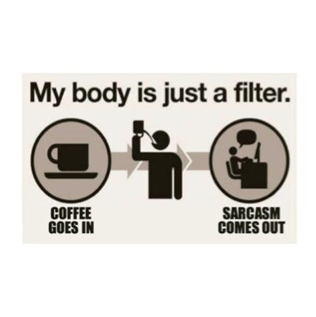 Coffee Humor Morale Patch, I'm Basically a Filter - Etsy