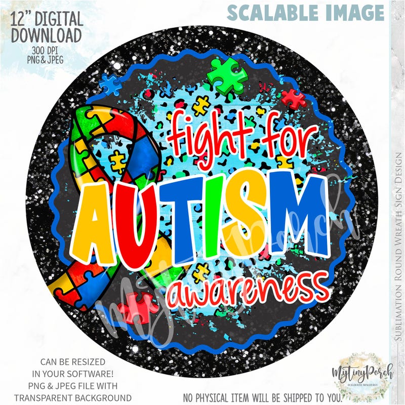 Autism Signs for Wreaths - Etsy
