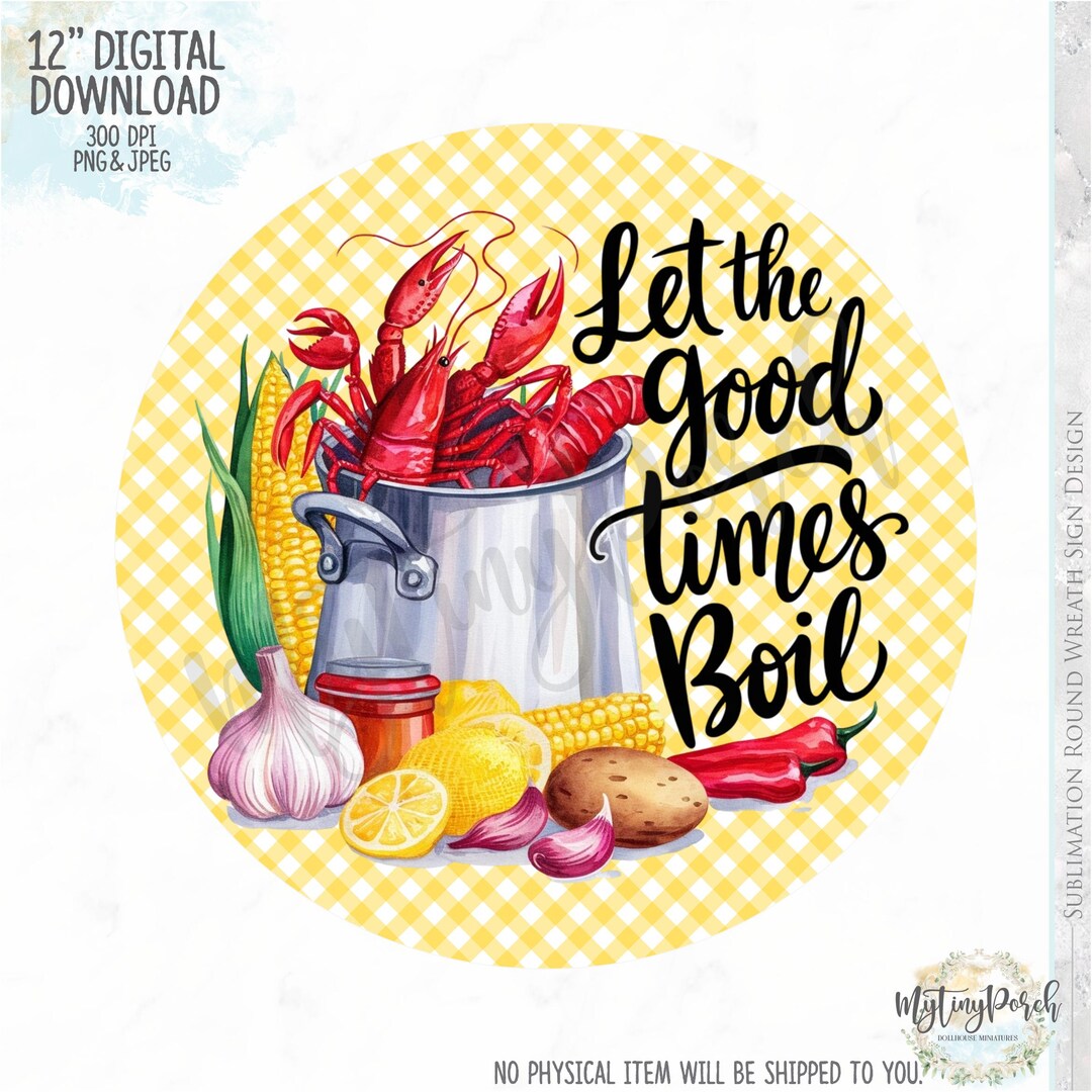 Seafood Boil Sign, Crawfish Wreath Sign, Lobster Sign, Wreath Sign ...