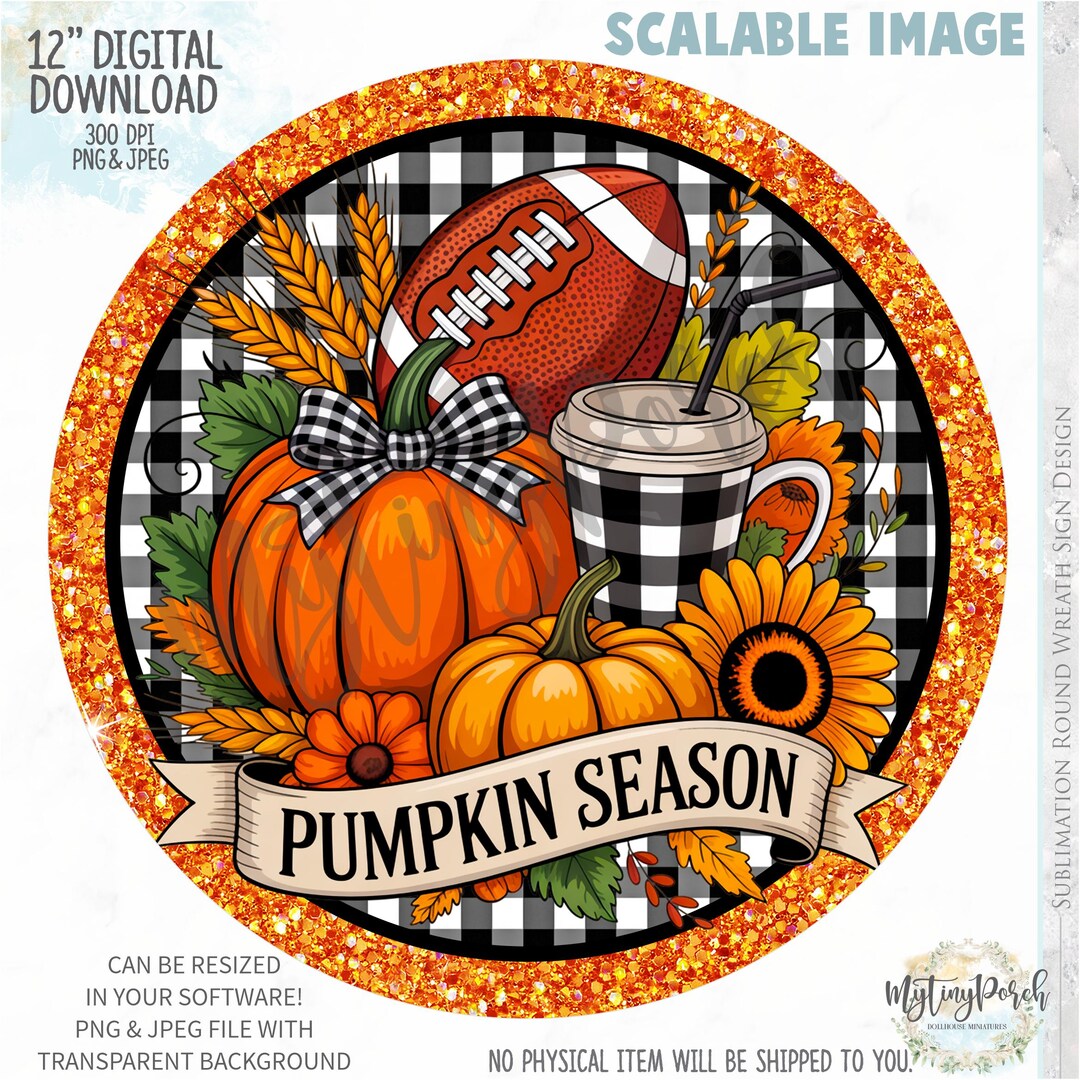 Fall Wreath Sign PNG Sign, Fall Wreath Sign Design, Fall Sign ...
