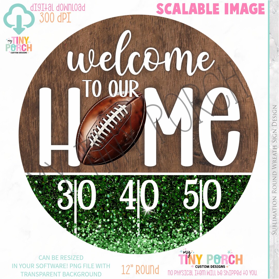 Welcome Football Wreath Sign PNG: Welcome Football Season (digital ...