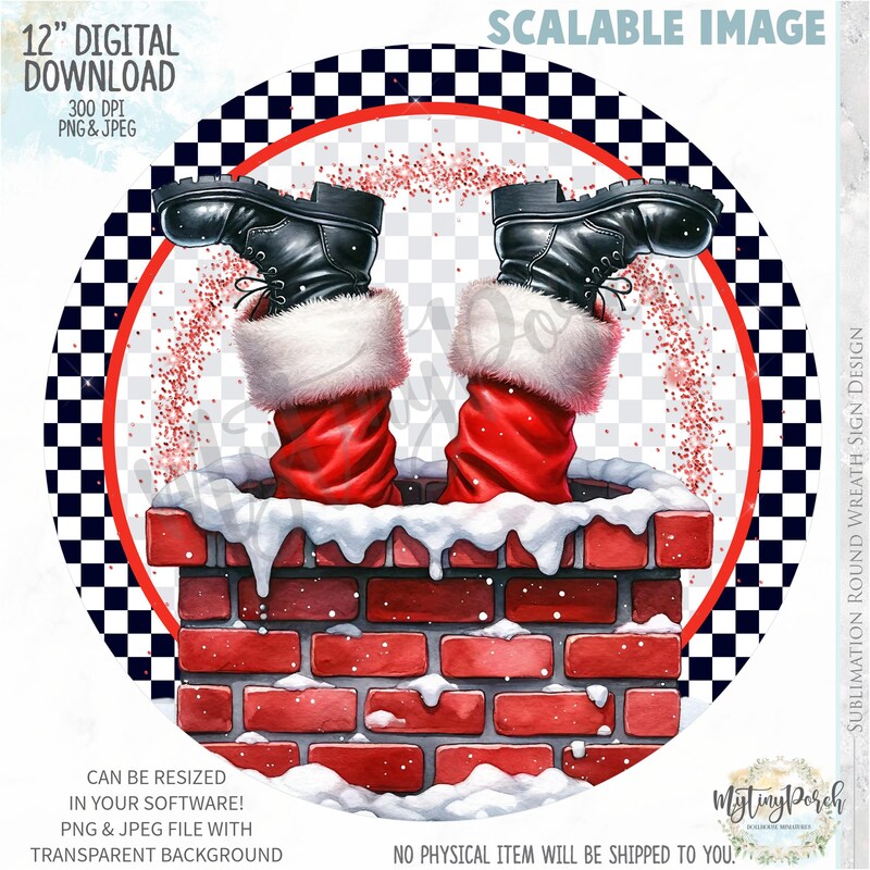 Santa Chimney Legs - Etsy