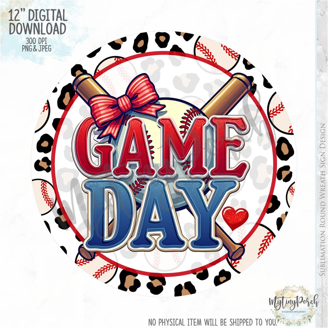 Baseball PNG Sign, Metal Wreath Sign Design, Game Day Wreath Sign ...