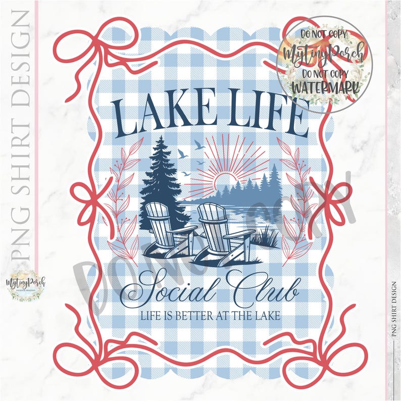 Lake Life Social Club PNG: Preppy Summer Design (digital Download) - Etsy
