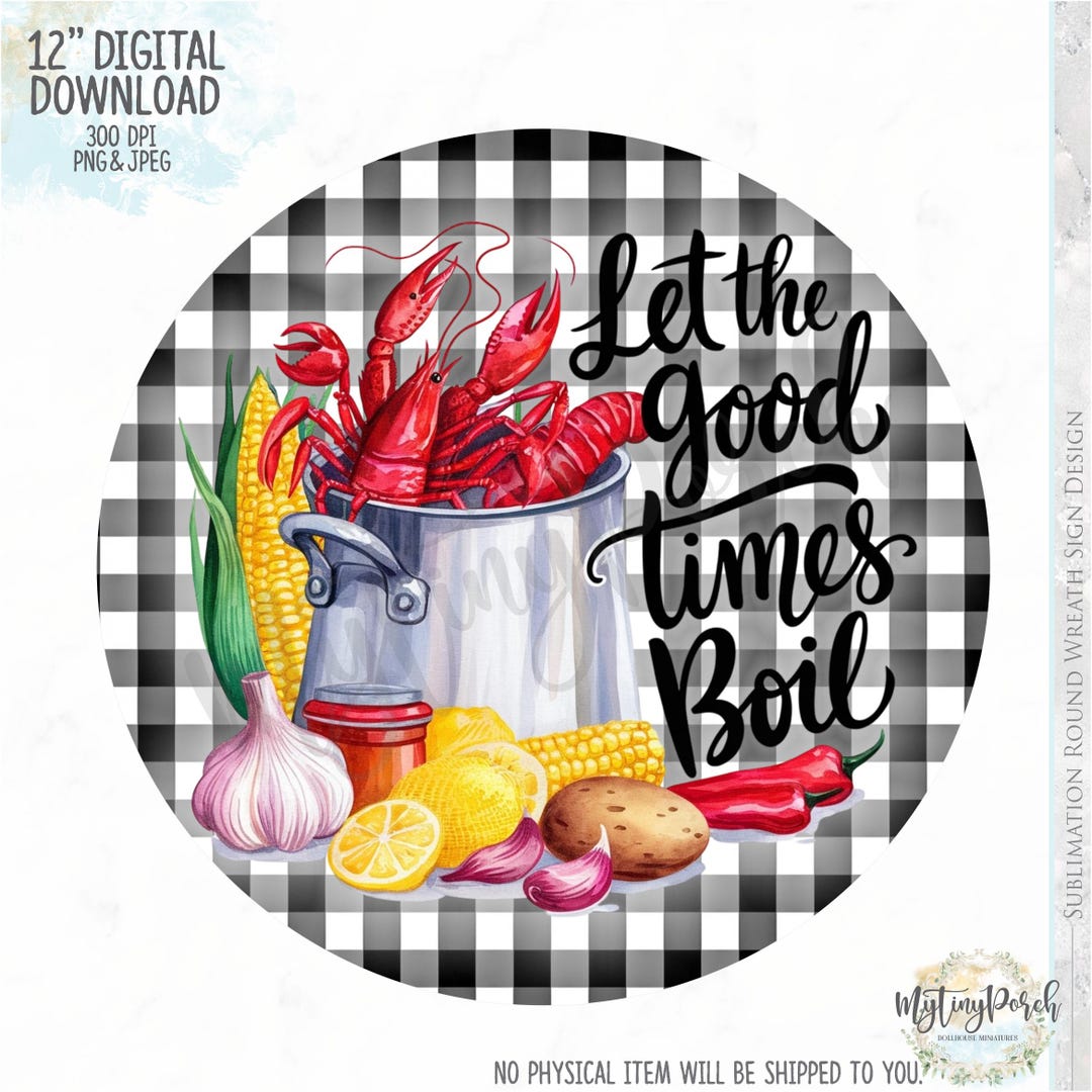 Seafood Boil Sign, Crawfish Wreath Sign, Lobster Sign, Wreath Sign ...
