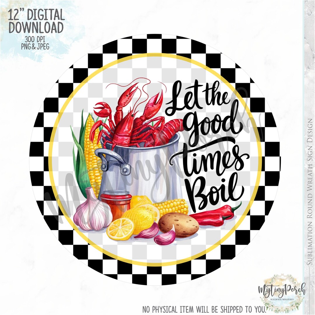 Seafood Boil Sign, Crawfish Wreath Sign, Lobster Sign, Wreath Sign ...