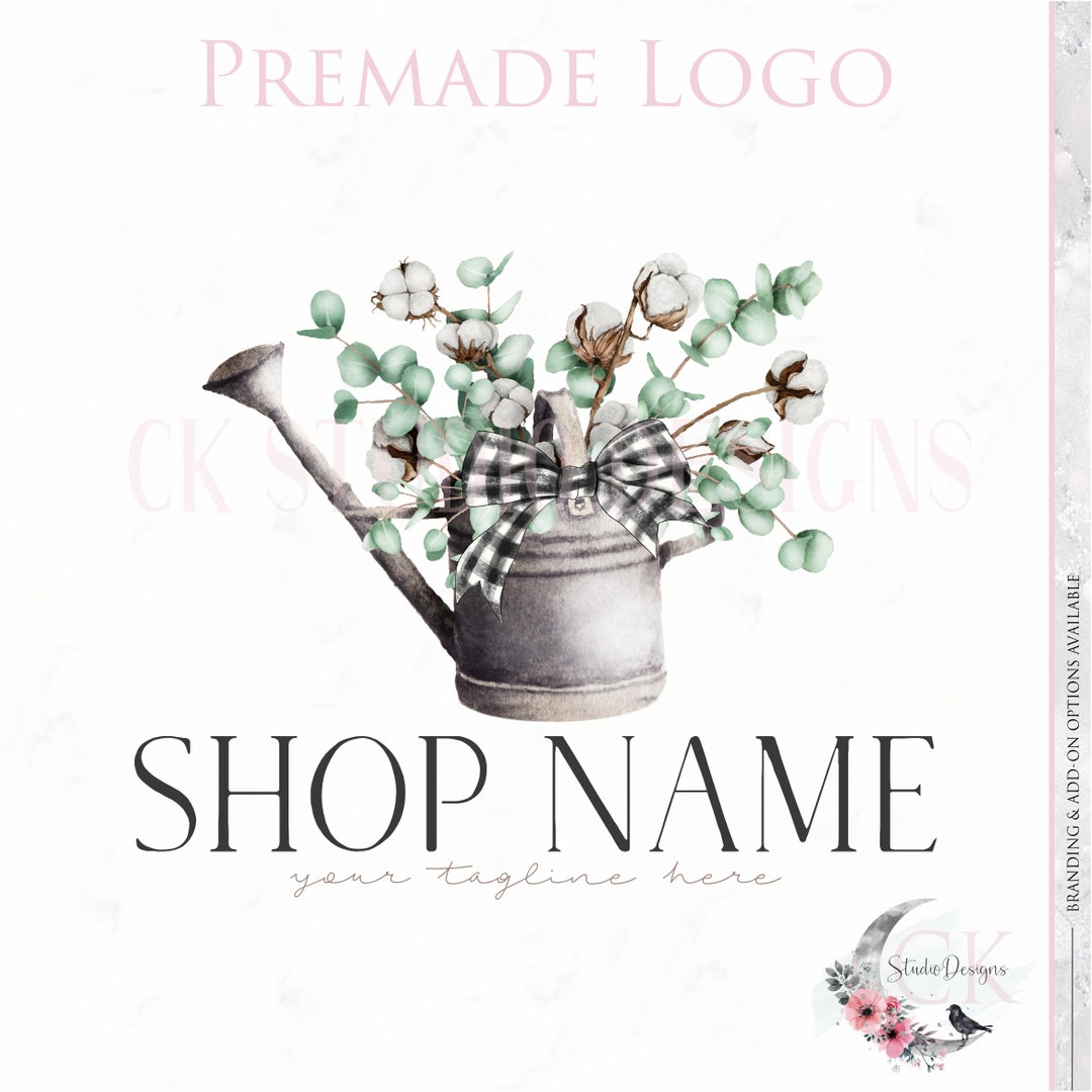 Premade Logo Watermark Farmhouse Logo, Wedding Planner Logo, Rustic ...