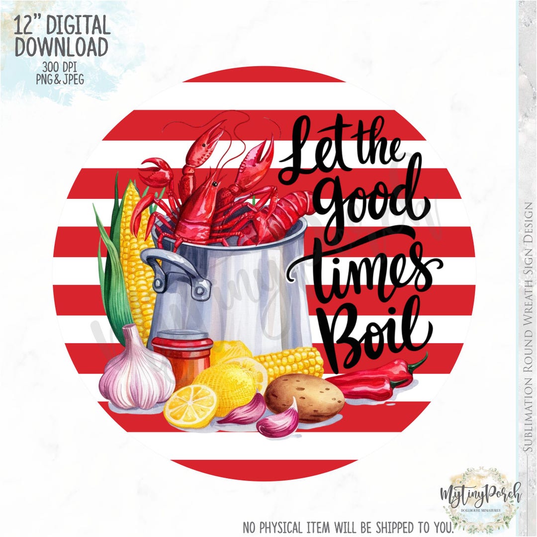 Seafood Boil Sign, Crawfish Wreath Sign, Lobster Sign, Wreath Sign ...