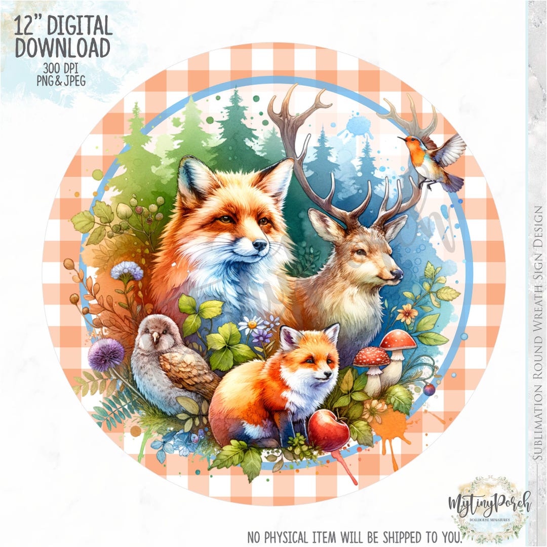 Woodland Animals Png, Watercolor Spring Forest Animals PNG, Forest Baby ...