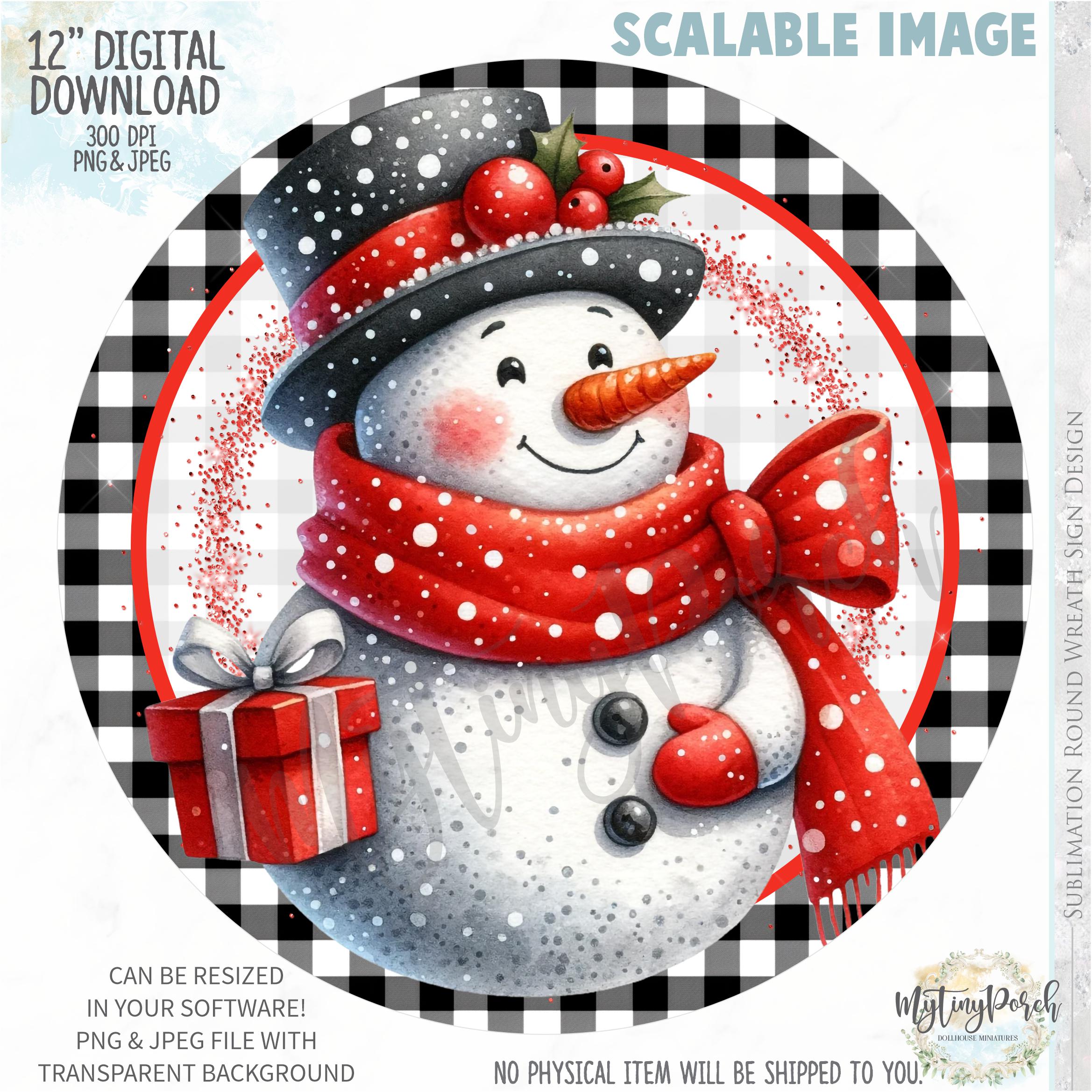 Snowman Wreath Sign PNG, PNG Christmas Sign, Christmas Wreath Sign ...