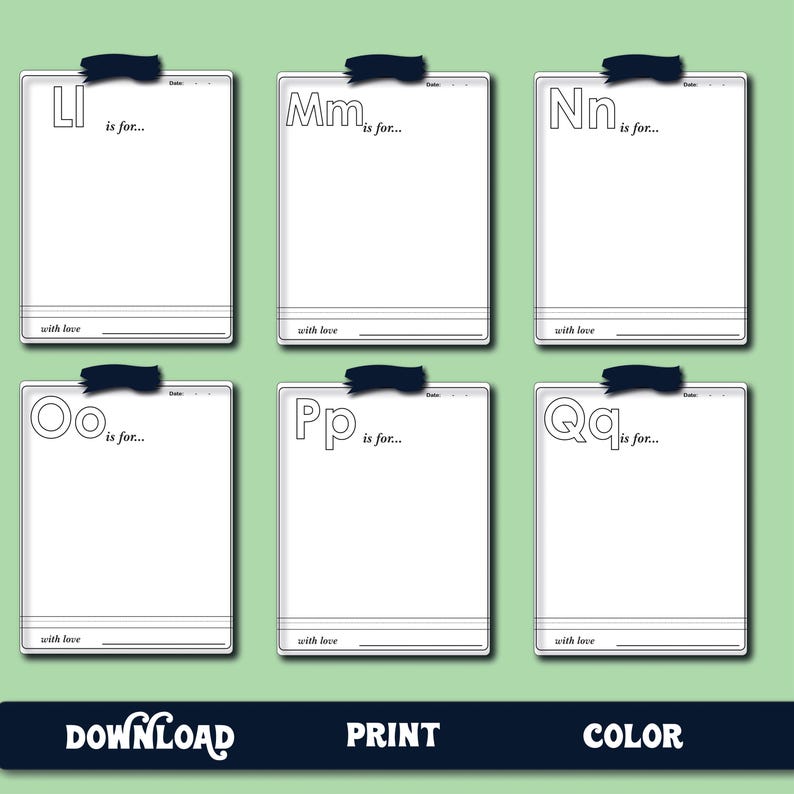 Baby Shower Blank ABC Book, First Alphabet Book, Baby's First ABC Book ...