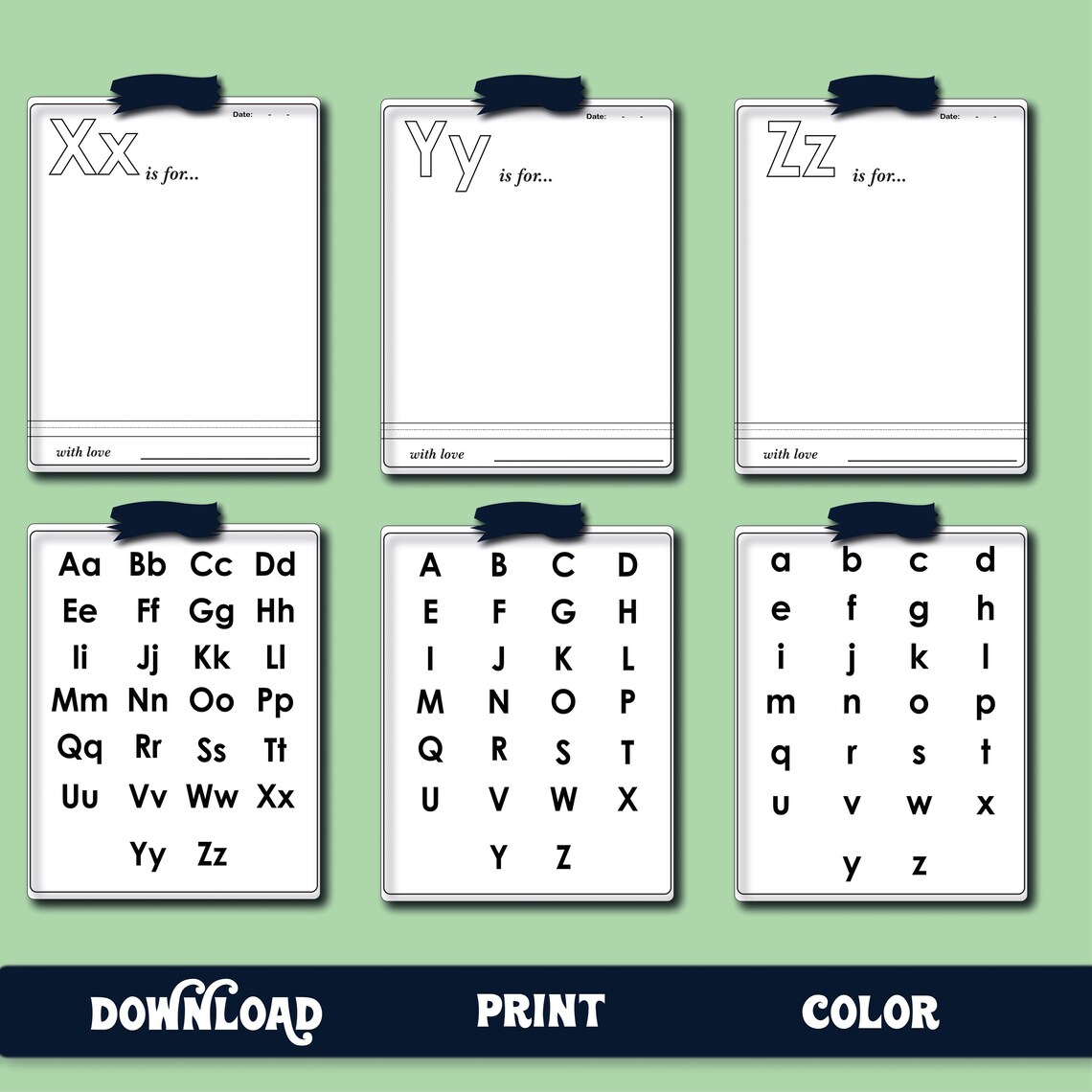 Baby Shower Blank ABC Book, First Alphabet Book, Baby's First ABC Book ...