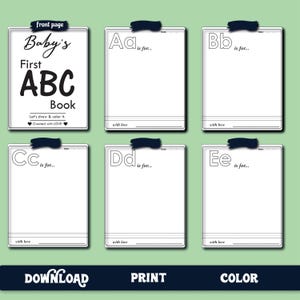Baby Shower Blank ABC Book, First Alphabet Book, Baby's First ABC Book ...