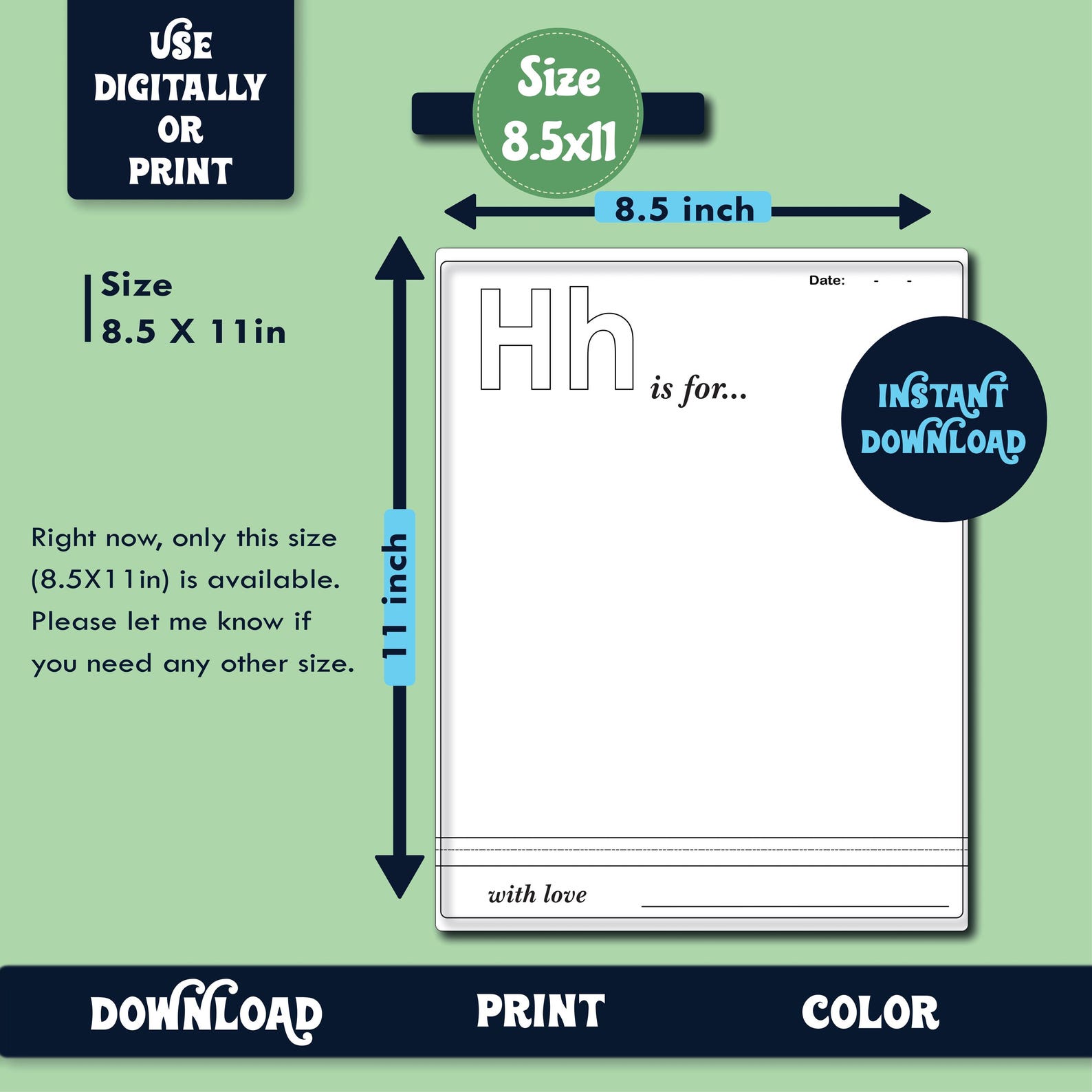 Baby Shower Blank ABC Book, First Alphabet Book, Baby's First ABC Book ...